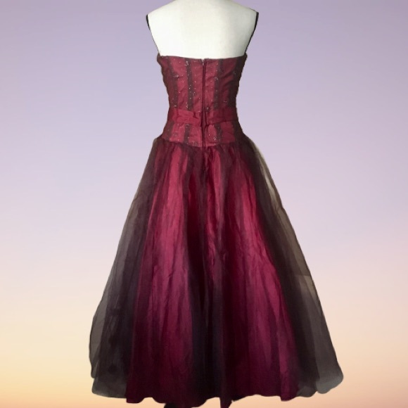 Dresses | Masquerade Formal Dress Burgundy Ball Gown Prom | Poshmark